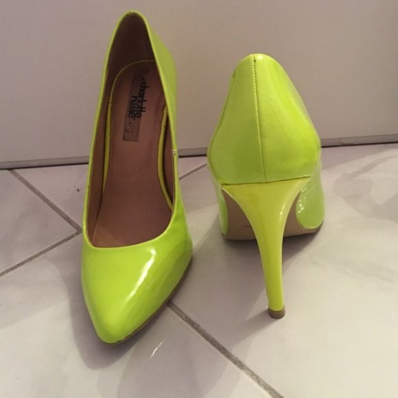 Charlotte Russe | Shoes | Neon Yellow Pointed Pumps | Poshmark